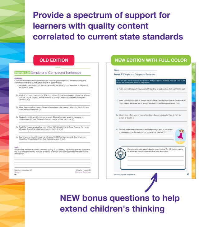 Spectrum Language Arts Grade 8 (2024) — Wiz Kids