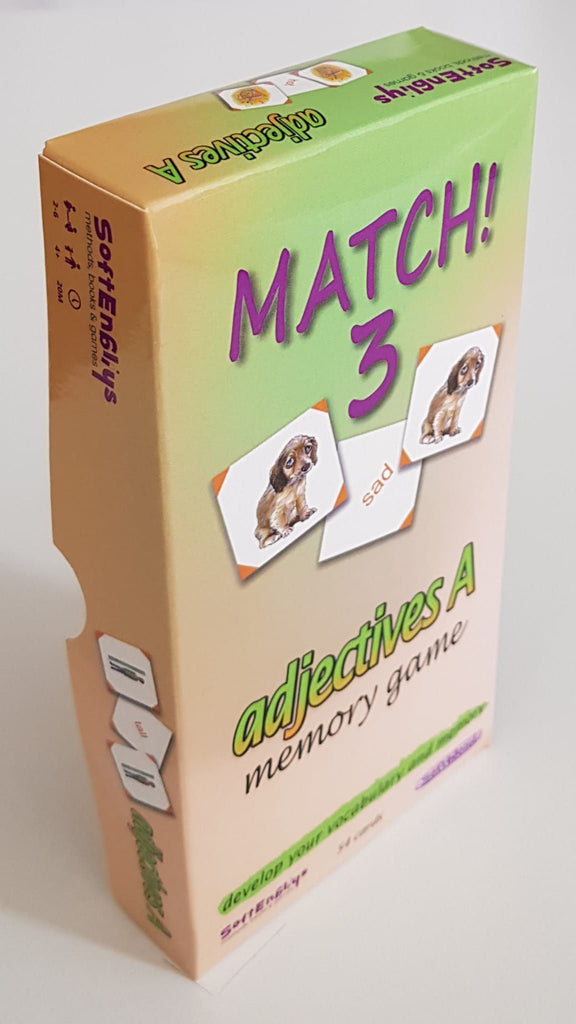 Match! 3- Memory Game-Adjectives A — Wiz Kids