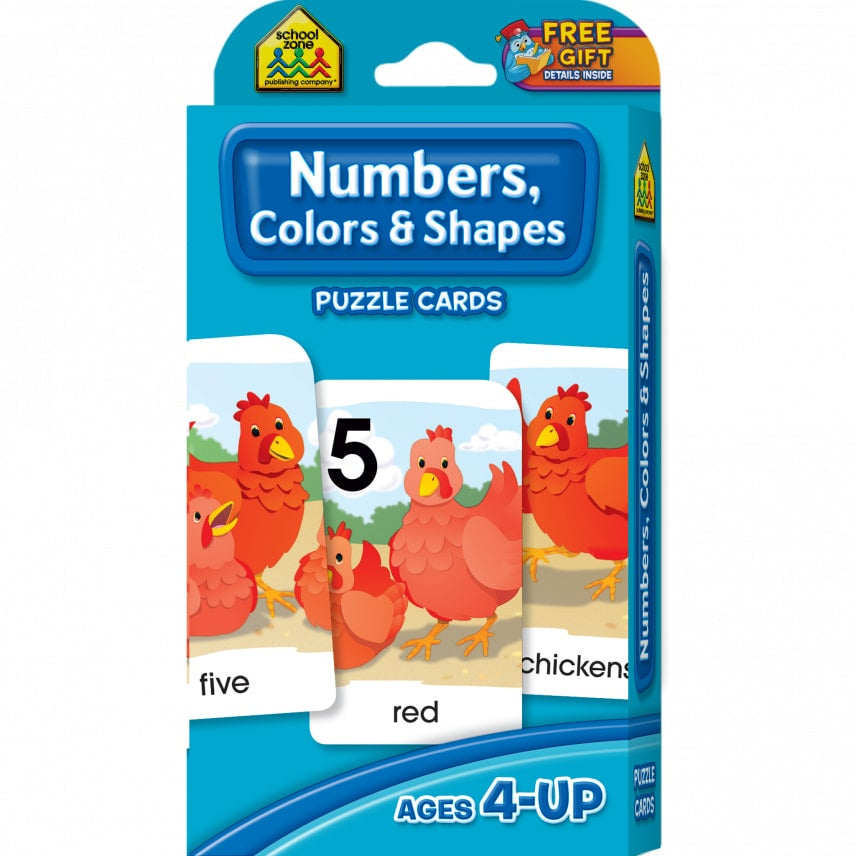 SZ - Flash Cards - Numbers, Colors & Shapes Puzzle Cards — Wiz Kids