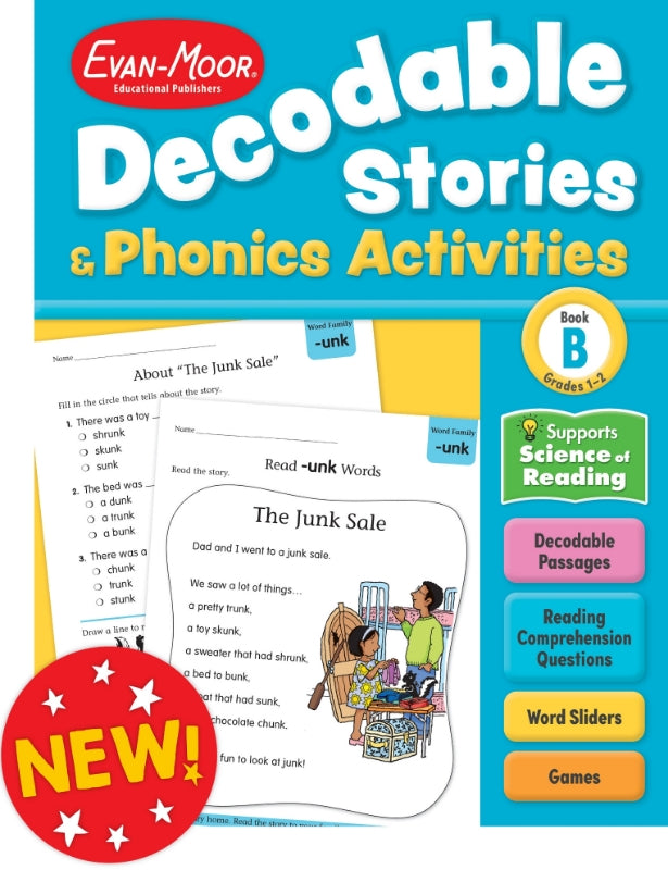 Decodable Stories & Phonics Activities BOOK B Grades 1-2 — Wiz Kids