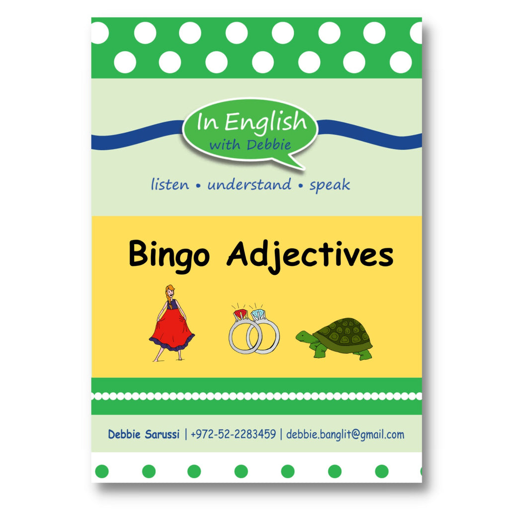 In English with Debbie - Bingo Adjectives — Wiz Kids