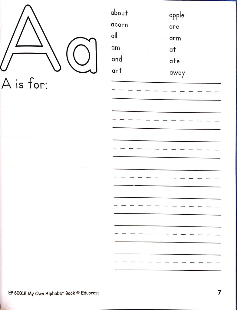 My Own Alphabet Book — Wiz Kids