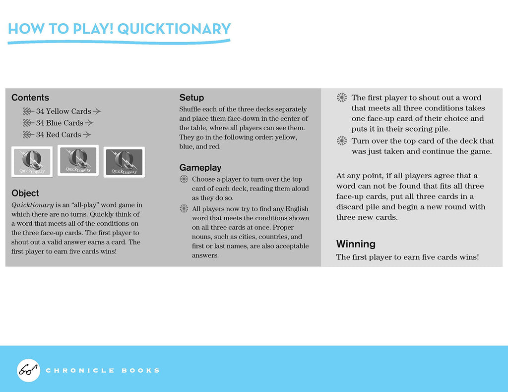 Quicktionary: A Game of Lightning-Fast Wordplay — Wiz Kids